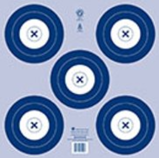NFAA Official blue 5 spot paper target – Evolve Archery Canada