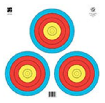 Maple Leaf Official 3 spot high quality paper target – Evolve Archery ...