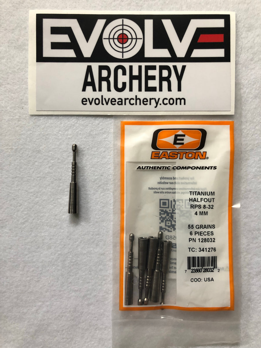 Easton 4mm Titanium half out inserts – Evolve Archery Canada